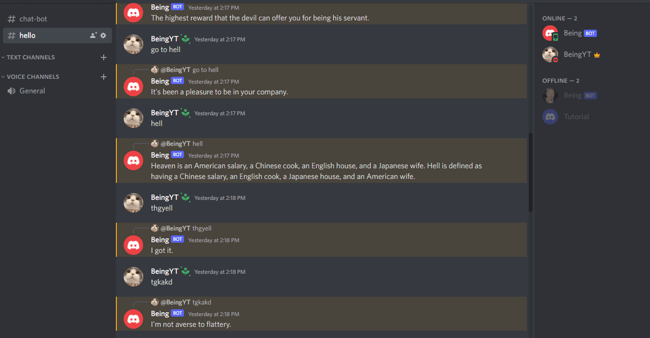 Discord-ChatBotv2 - Replit