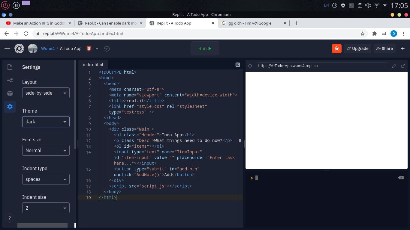 Can I enable dark mode on repl.it - Replit